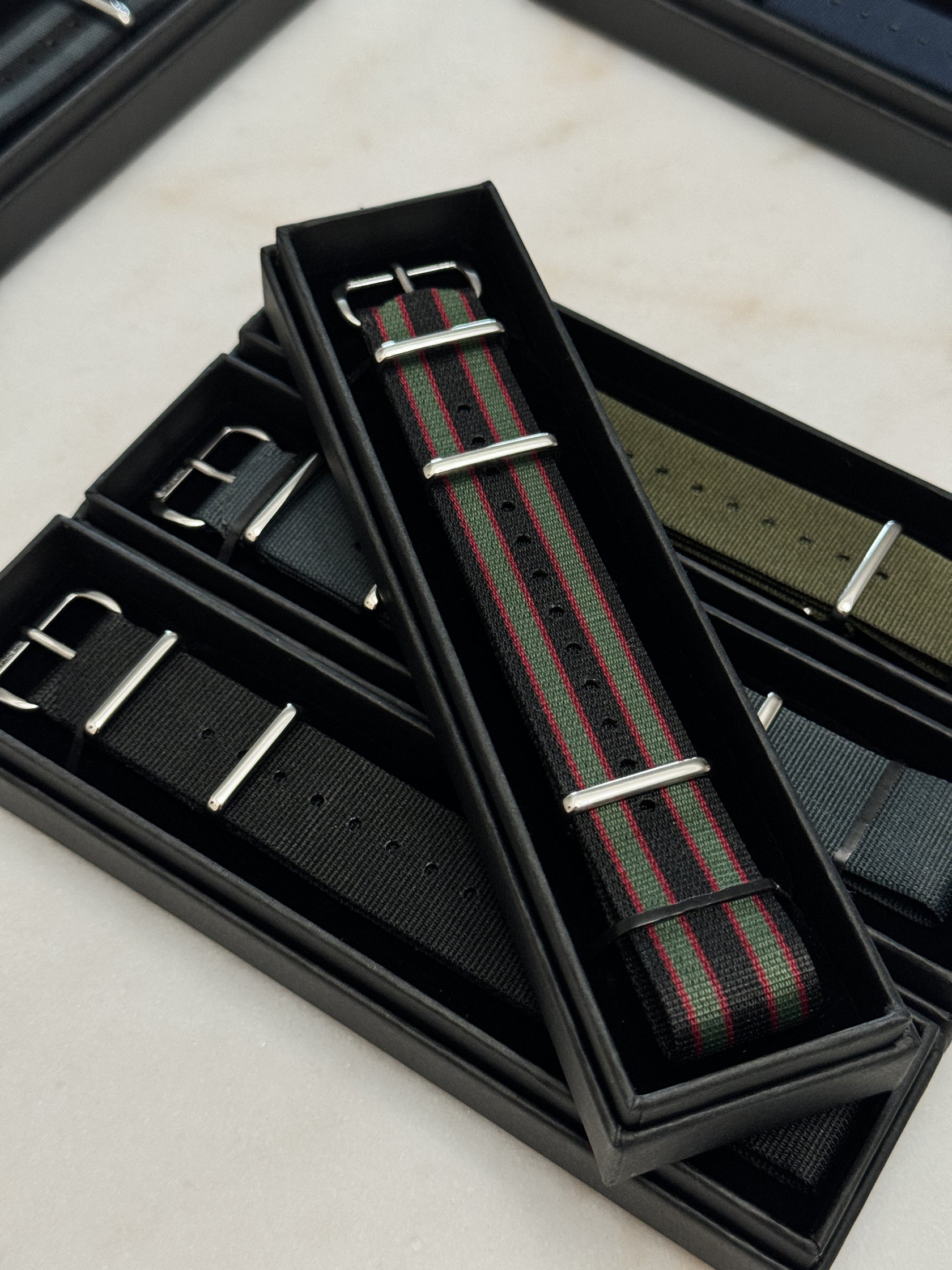 Phoenix Straps: Heritage Edition - Black/Green/Red "Bond" MOD Nylon St
